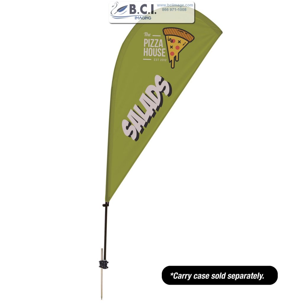 6.5′ Value Teardrop Sail Sign Kit (Double-Sided with Ground Spike ...