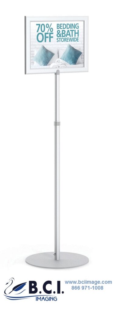 PERFEX PEDESTAL 8-1/2X11 SQUARE BASE, TELE POLE, HORZ, SIL – BCI ...
