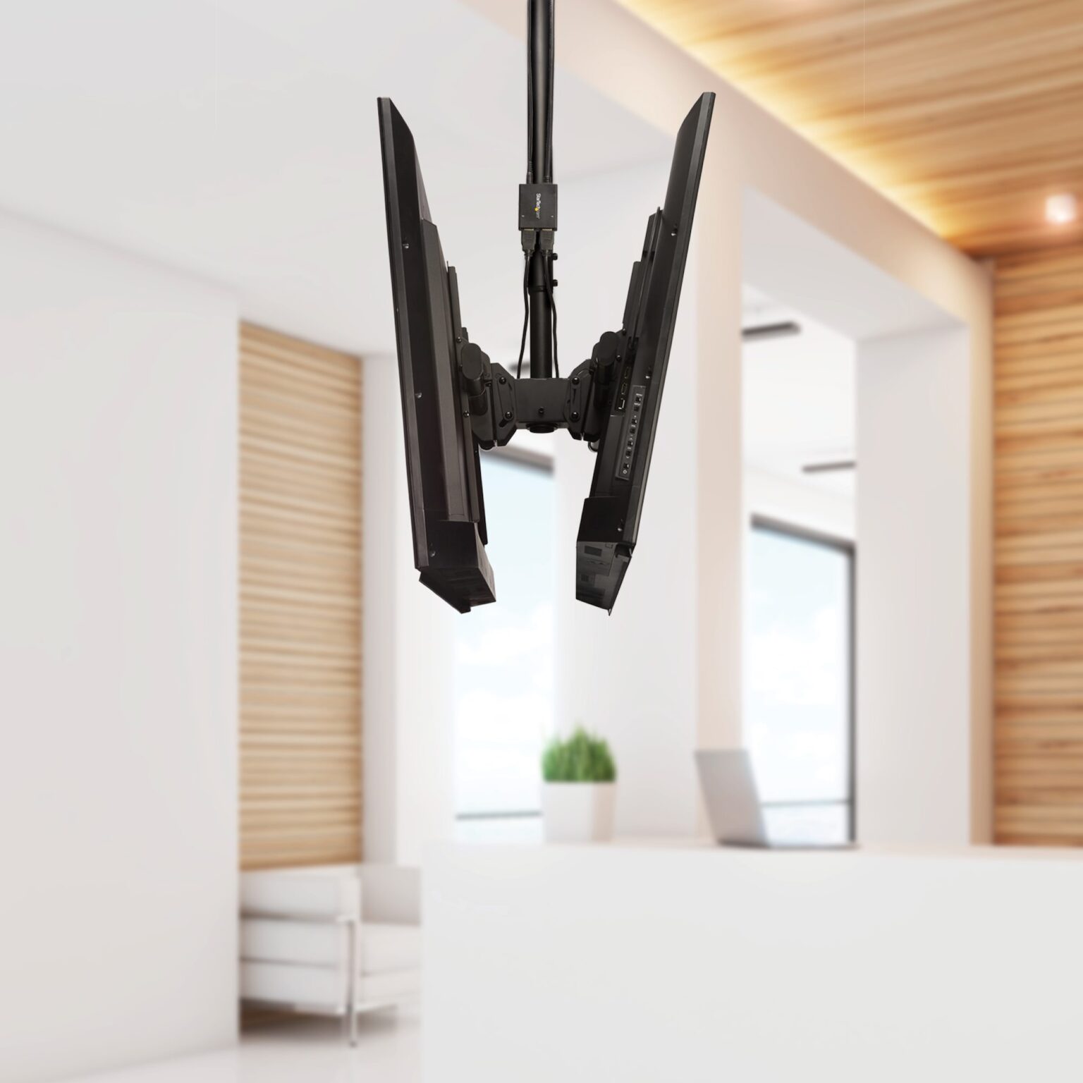Dual TV Ceiling Mount – Back-to-Back Heavy Duty Hanging Dual Screen ...