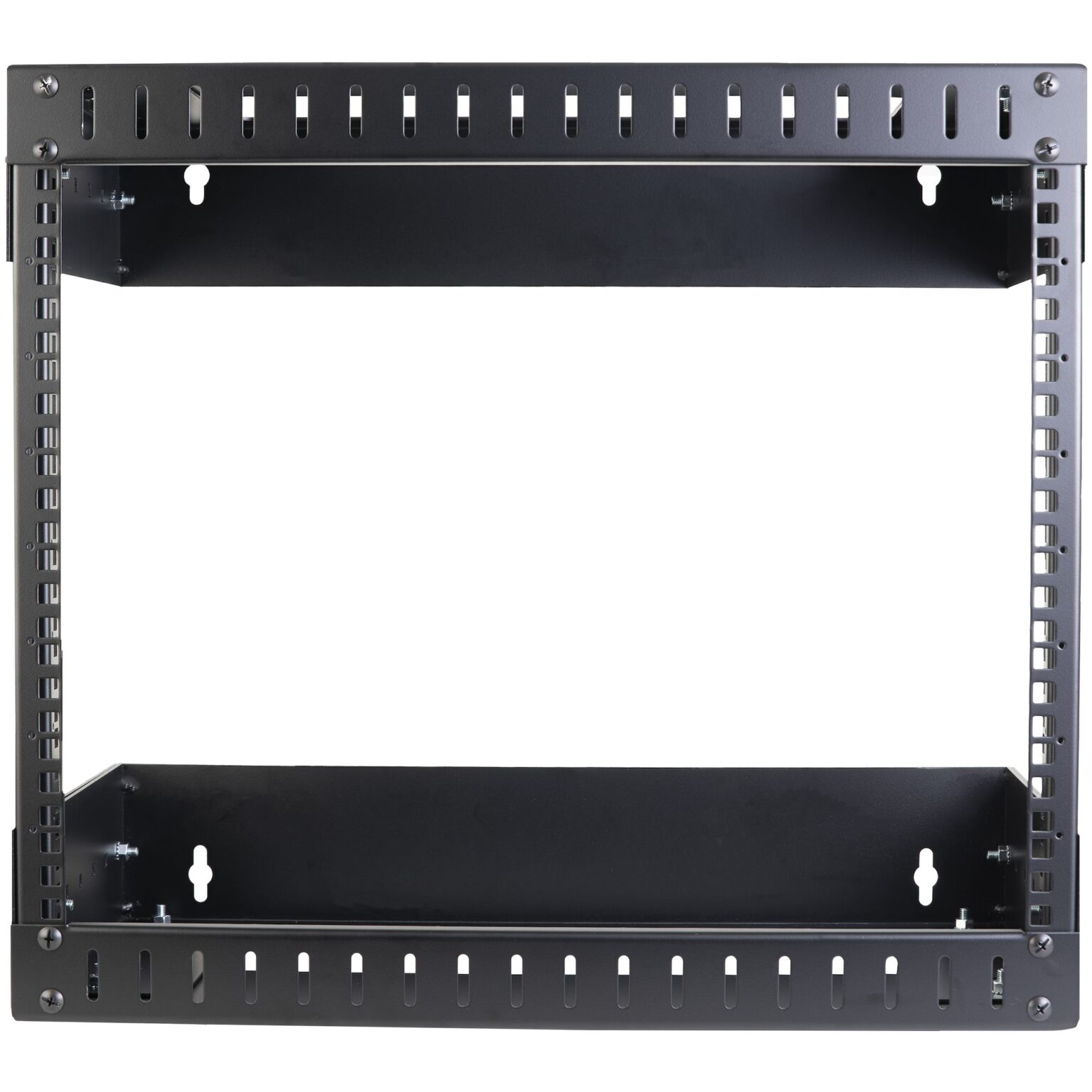 8U 19″ Wall Mount Network Rack – Adjustable Depth 12-20″ 2 Post Open ...