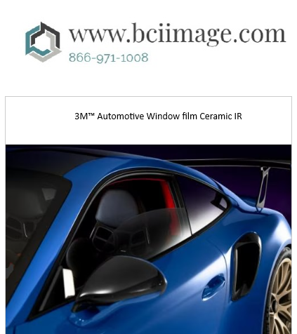 3M Automotive Window film Ceramic IR Series 78% – BCI Imaging Supplies
